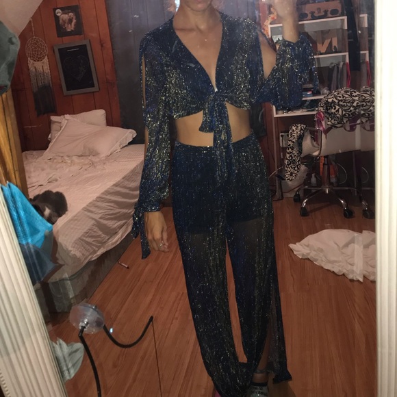 Fashion Nova | Other | Fashion Nova Sparkly Two Piece Set | Poshmark